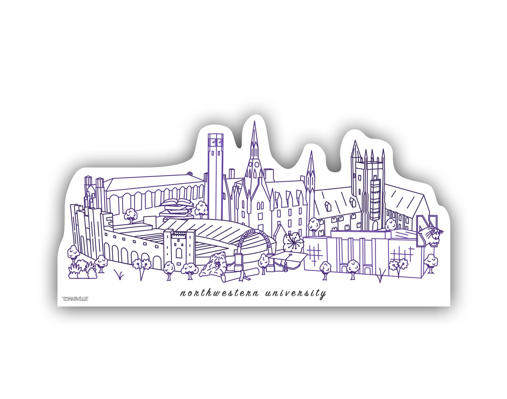 Northwestern University Minimalist Sticker – Illinois State Museum ...